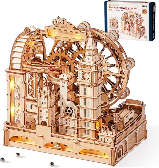 3D Houten Puzzel Balbaan Model met LED Verlichting - Architectuur ...