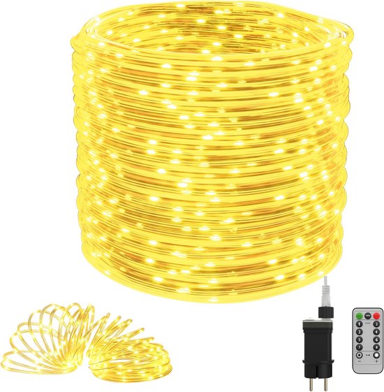 Lange LED Lichtslang 20 Meter Warm Wit - Dimbaar & 8 Modi met ...