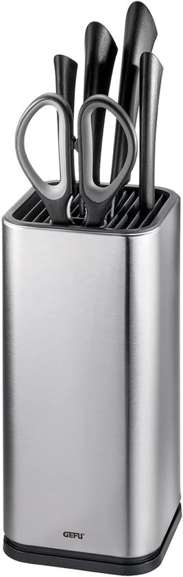 RVS Messenblok - Universele Messenhouder voor Keukenmessen | bol