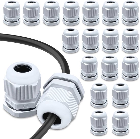 Waterdichte 20-delige kabelwartelset - IP68 Verstelbare Kabelinvoer ...