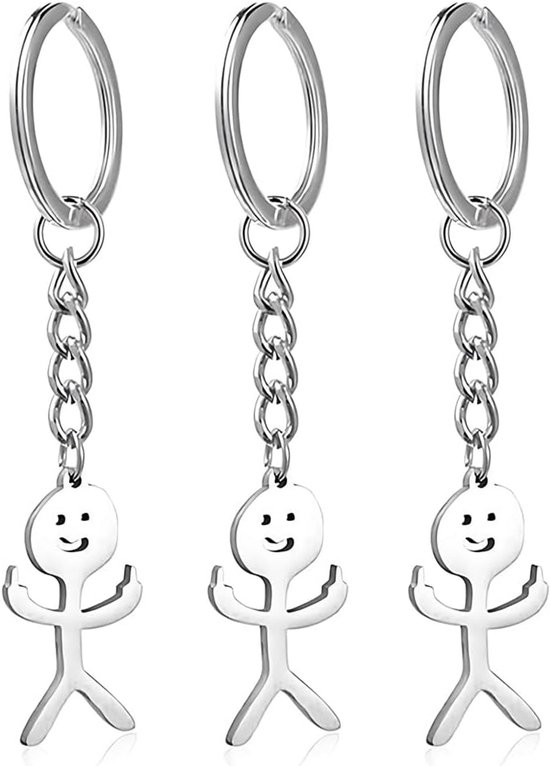 Grappige Sleutelhangers - 3 Stuks Met Vingertaal Smiley Face - Perfect ...