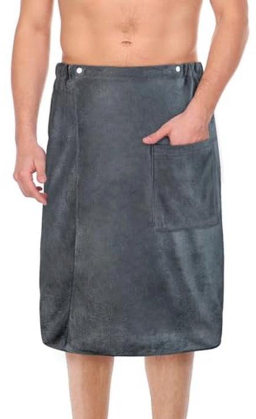 Verstelbare Badhanddoek voor Mannen - Absorberende Body Wrap en Douche ...
