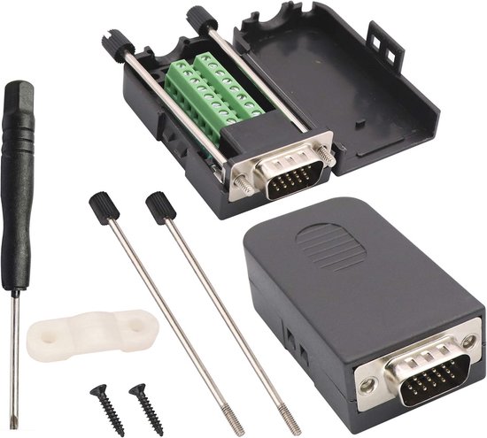 VGA D-SUB 15 Pin Terminal Block Adapter – 2-Pack | bol