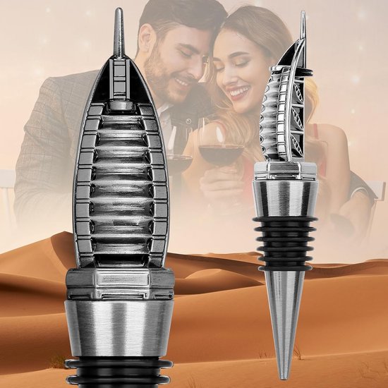 Decoratieve Flessenstopper in Zeilhotel Stijl met Geschenkdoos - Wijn ...