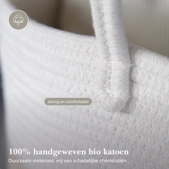 Jubbly Wasmand - Opvouwbare opbergmand - 120 Liter - Biologisch katoen ...