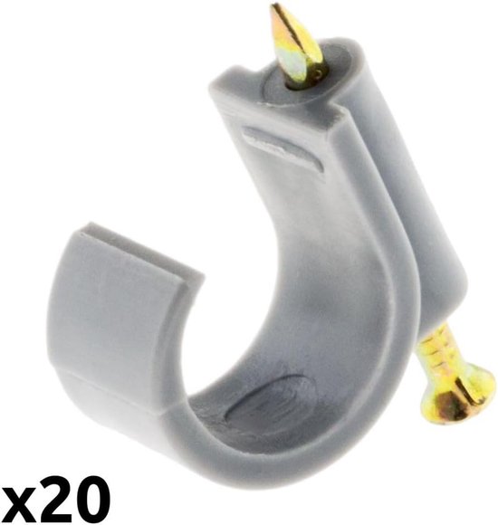 100 Pièces Clips de Câble avec Cheville en Béton pour Fixation Rapide ...
