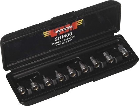 Stubby Hex Drive Set - 9 delige SAE 1/4 inch bit set | bol