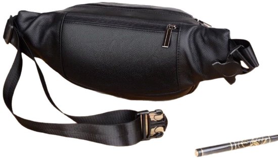 Heuptas, unisex, leer, multifunctioneel, grote capaciteit - zwart | bol