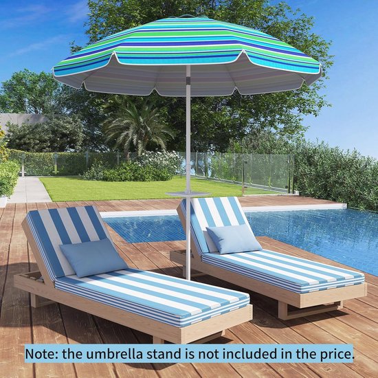 Inklapbare Parasol met Bekerhouder - 200 cm Draaibaar Strandscherm voor ...