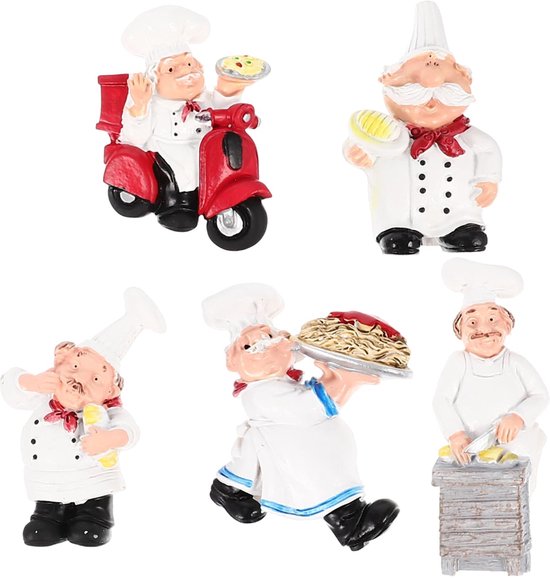 5pcs Cook Fridge Magnet Decorative Shell Fat Cook Italian Cooking ...