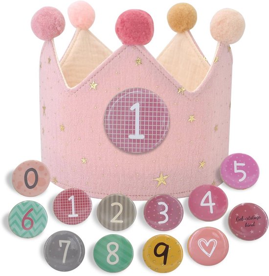 Couronne d'anniversaire pour Enfants - Chiffres interchangeables de 0 à ...