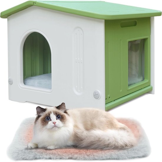 Kattenhuis voor binnen en buiten - stapelbaar, geïsoleerd ...