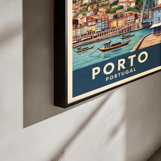 Porto Poster - Steden Posters - Portugal - Tekst - Douro Rivier ...
