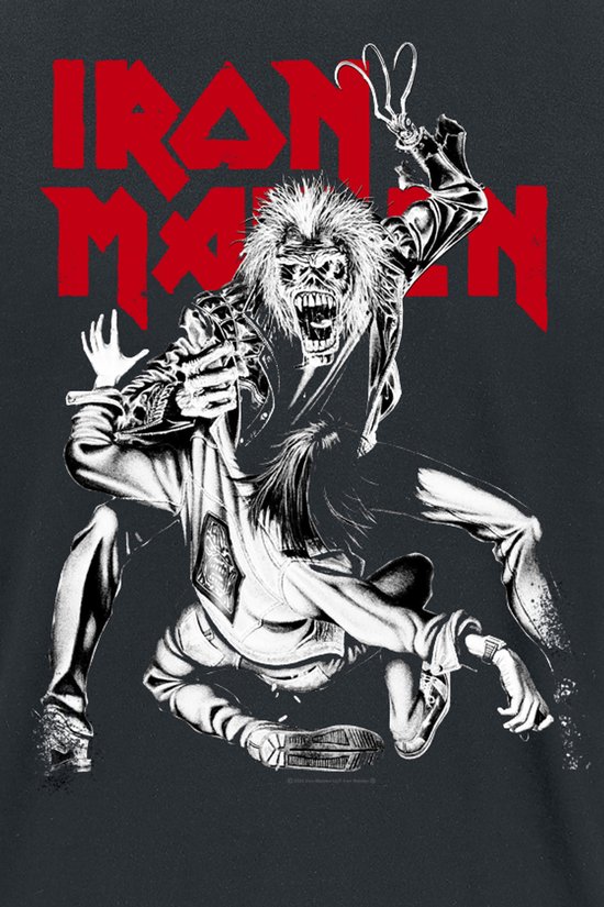 T-shirt court Iron Maiden Claw rouge, noir, taille S, Katoen - Produits ...