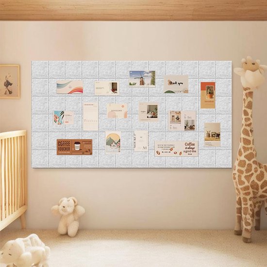 Pack of 6 Felt Bulletin Boards 12 mm Thick Self-Adhesive Cork Pin ...