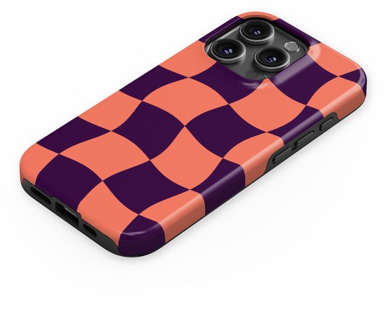 Checkered Warp Hoesje geschikt voor iPhone 16 Pro Max | Geschikt Voor ...