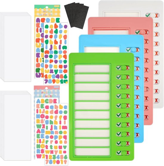 Memo Checklist Board - 4pcs - Met 10 Interchangeable Blank Papers ...