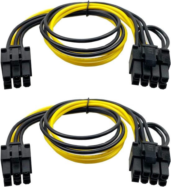 2 Pack 6 Pin PCIe naar 8 Pin PCIe Adapter Power Kabel - PCIe Express ...
