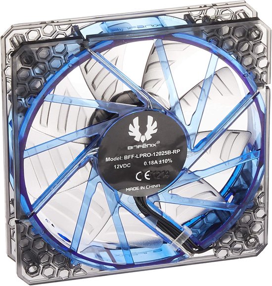 120mm Computer Ventilator met Blauwe LED Verlichting - Stille PC Case ...