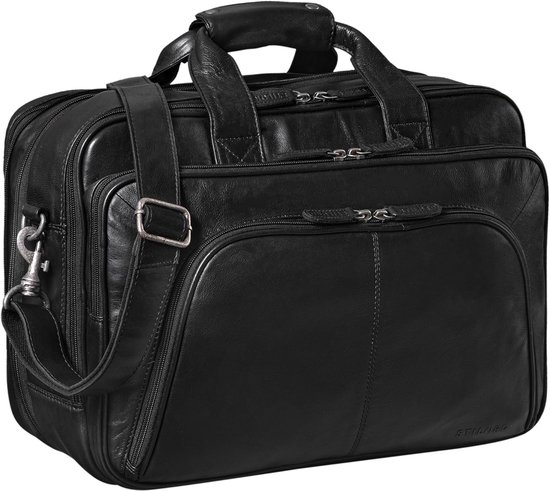 XL Leren Werk Tas Vintage - Geschikt voor 17 inch Laptop en DIN A4 ...