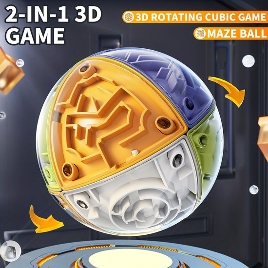 3D Doolhof Kubus – Rollende Bal Breinbreker – Stressverlichting ...