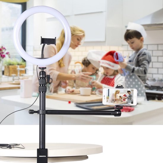 CAMBOFOTO Multifunctional Desktop Stativ, Overhead Table Stativ met 1/4 ...