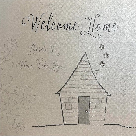 Witte Katoenen Kaarten - 'Welcome Home' en 'There's No Place Like Home ...