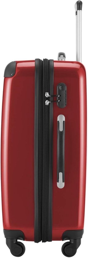 Harde Koffer voor Handbagage met 4 Rollen - Rood - 65 cm | bol