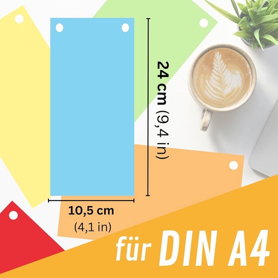 Pack of 600 A4 Folder Dividers Made in Germany 3 x 200 Pieces (Pack of ...