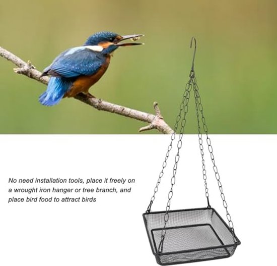 Hangende voederbak voor vogels, roosterbak voor vogels, schaal voor ...