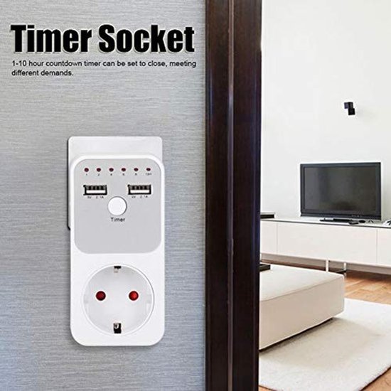 KARZO - Countdown Timer Socket, 180~260V 16A USB Slimme Digitale ...
