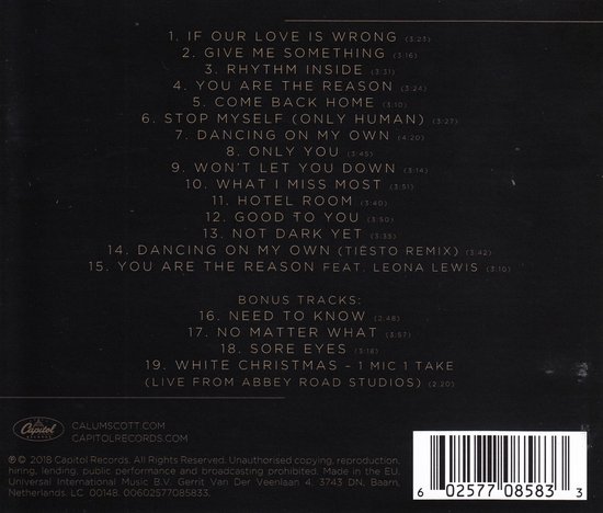 Calum Scott Only Human - Special Edition popalbum met You Are The ...