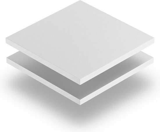 Geschuimd PVC plaat 19 mm dik - 90 x 70 cm - Wit | bol
