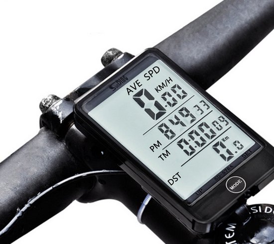 Fietscomputer HaverCo waterdicht Snelheidsmeter Tripmeter met verlicht ...