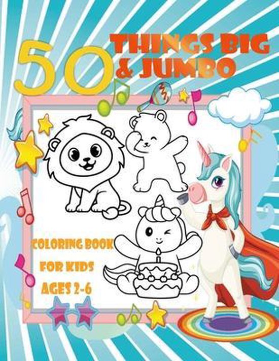 50 Things BIG & JUMBO Coloring Book: 50 Coloring Pages!!, Simple, Easy ...