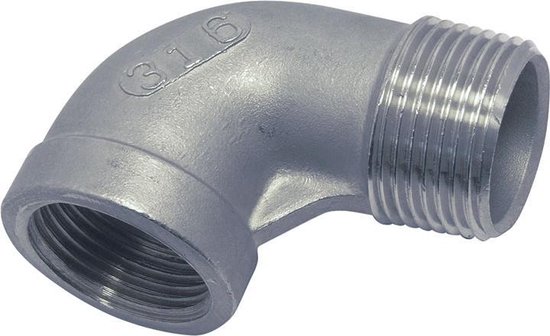 Bochtstuk 90 graden met binnen- en buitendraad, 1 1/2 inch | bol.com