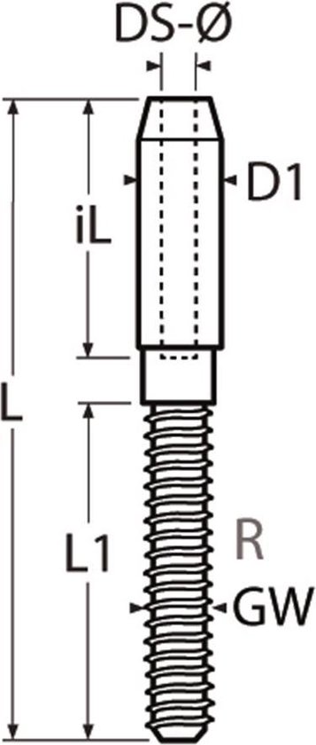 Draadterminal rechtse draad, M5/3mm | bol.com
