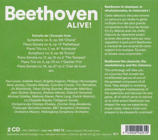 Various Artists - Beethoven Alive! (2 CD), various artists | CD (album) | Muziek | bol.com