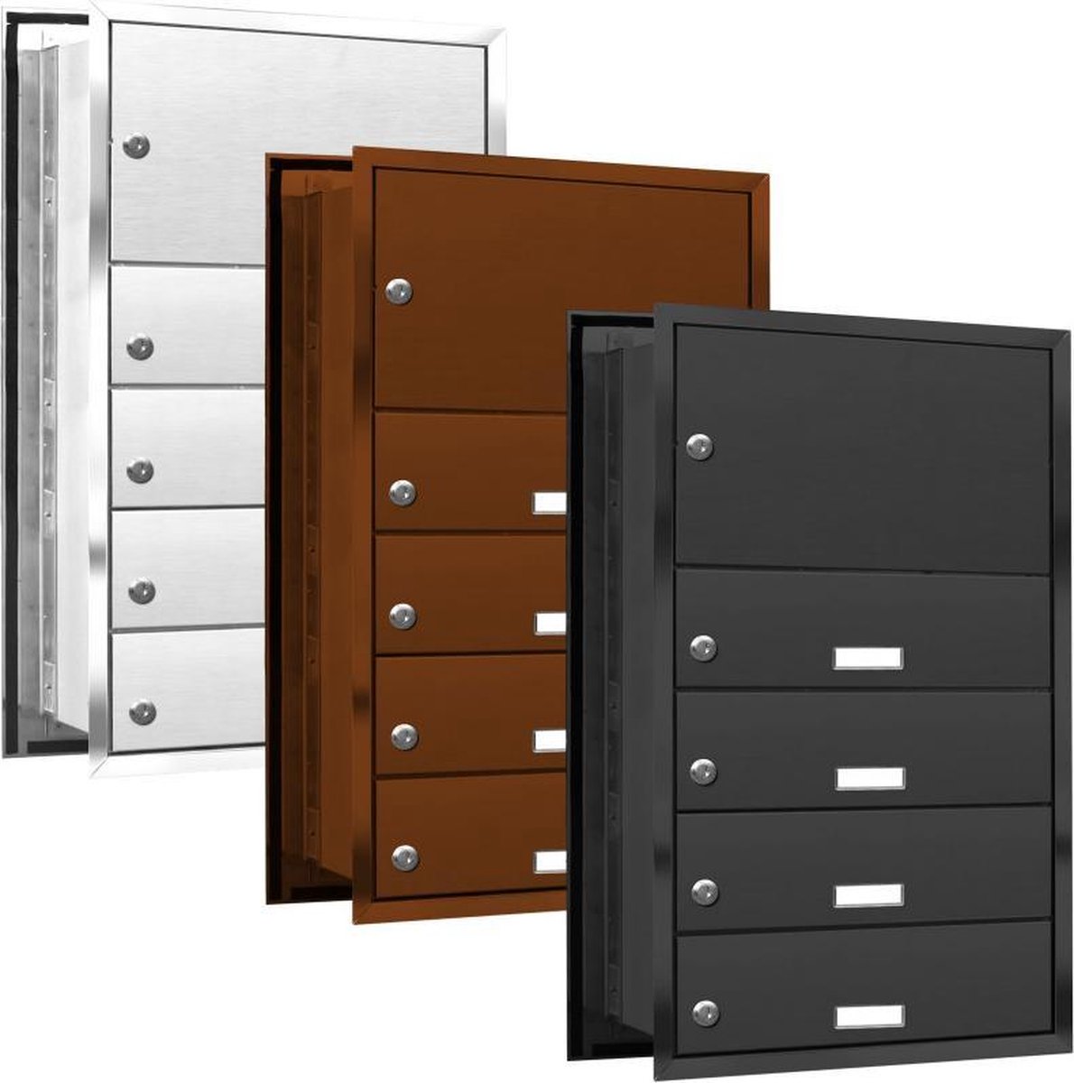 Inbouw met intercom 4 adressen_Brievenbus met intercompaneel inbouw_4 ...