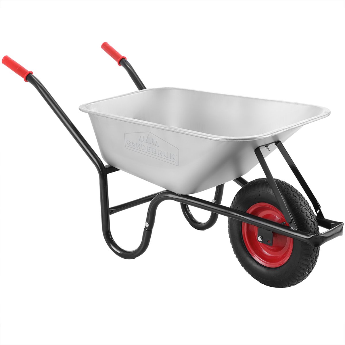 Gardebruk Kruiwagen 100L - Luchtband - 250kg Draagkracht Zilver | bol.com