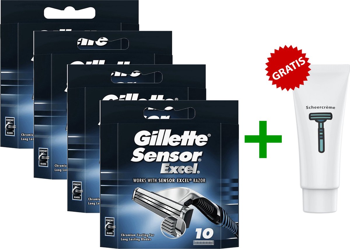 Gillette - Sensor Excel– Scheermesjes/Navulmesjes - 40 Stuks + GRATIS ...