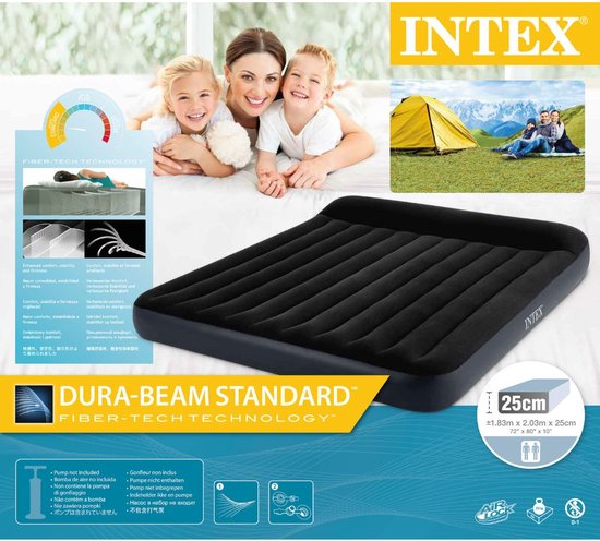 Intex Luchtbedset Intex Luchtbed - 2-Persoons - 183 x 203 x 25 cm ...