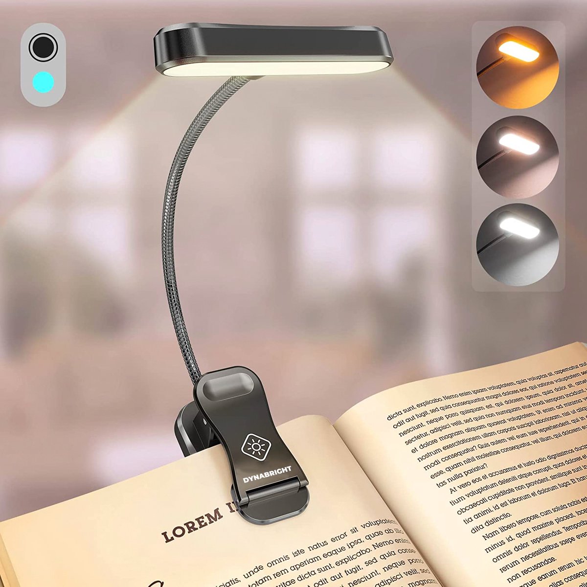DynaBright Flexibele Led Leeslamp - Led Amber Licht - 5 Standen ...
