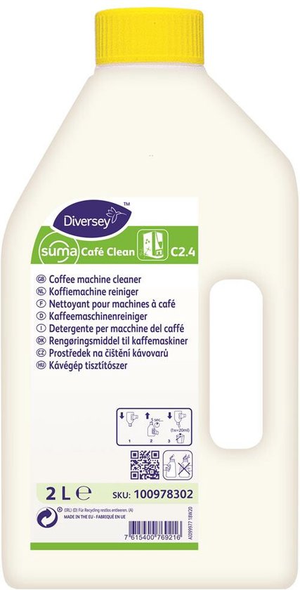 Diversey Suma Cafe Clean C2.4 Koffiemachine reiniger 2ltr | bol