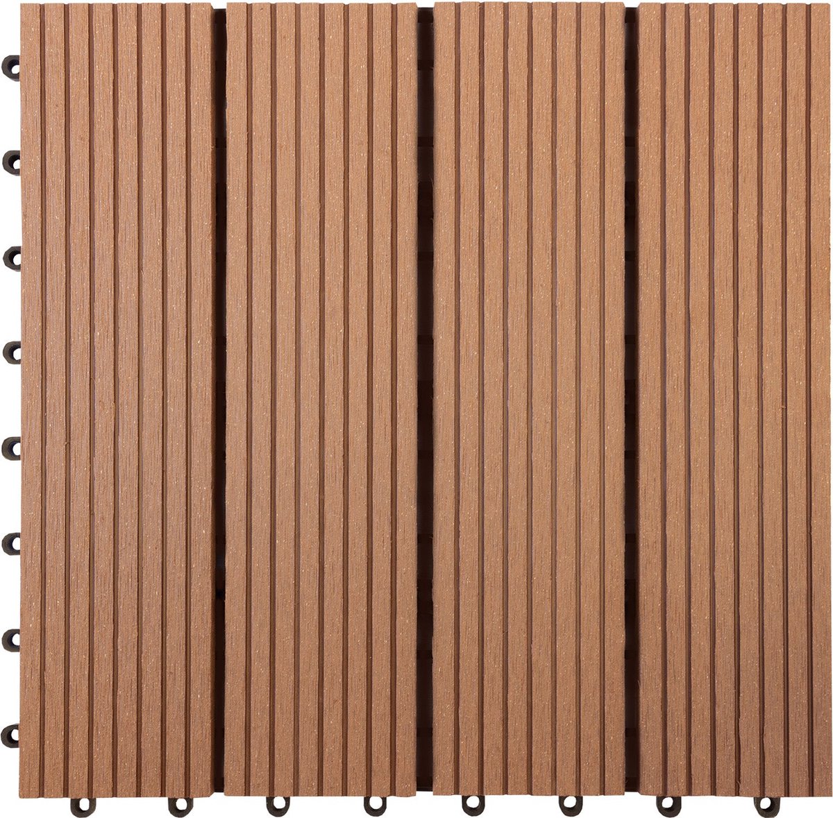 casa pura Vlondertegel - Terrastegel - Tuintegel - WPC - Royal - Lichtbruin - 30 x 30 cm | bol.com