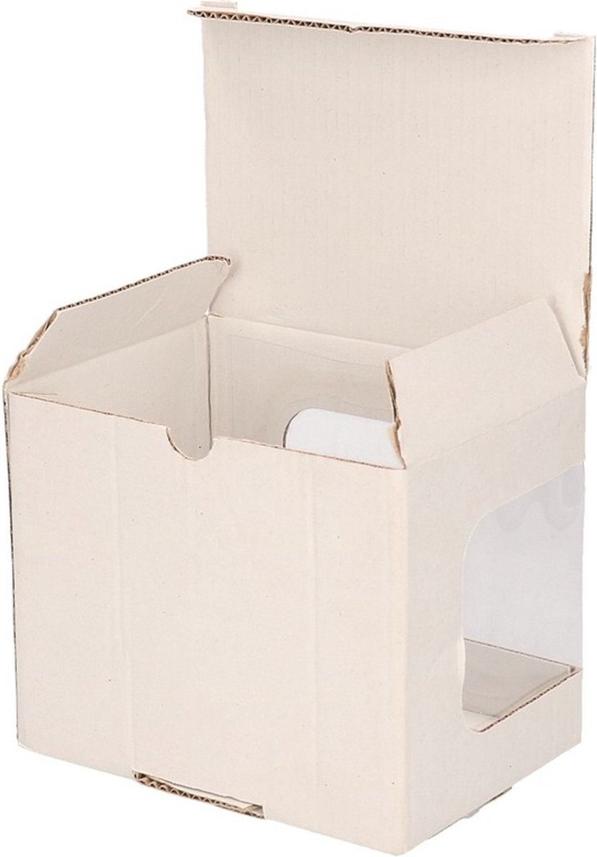 3x Kartonnen presentatie doosjes/ cadeaudoosjes met venster 12 x 9 x 10 ...