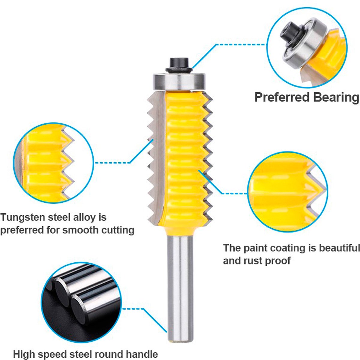 DW4Trading Houtfrees Verlijm- en Vingerlasfrees Panel V Hoogte 40 mm ...