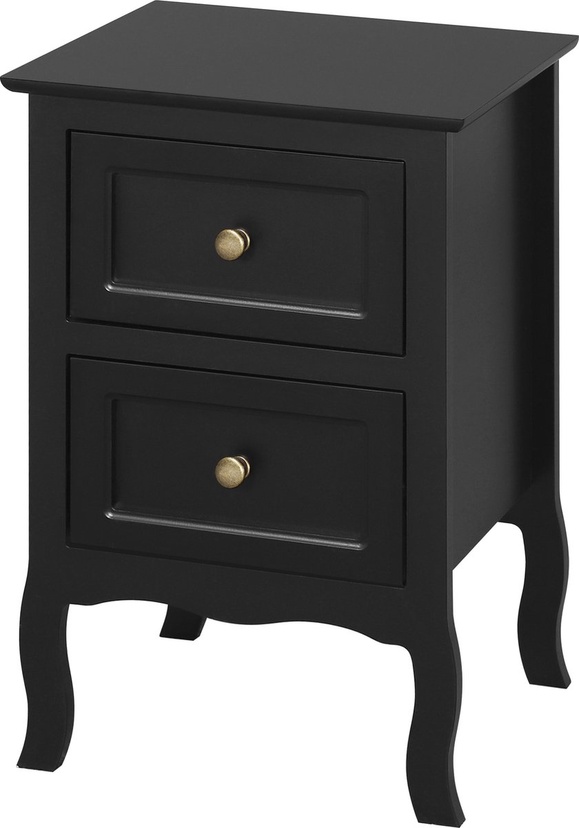 Kamyra® Houten Nachtkastje met Lades - Kastje, Kast - Badkamer ...