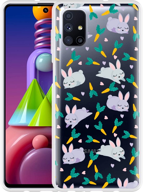 Samsung Galaxy M51 Hoesje Funny Rabbit - Designed by Cazy | bol.com