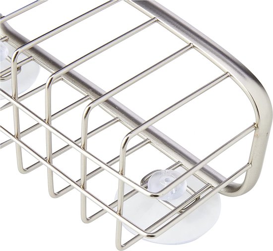 iDesign - Axis Gootsteenorganiser met Zuignap - Edelstaal - Zilver | bol